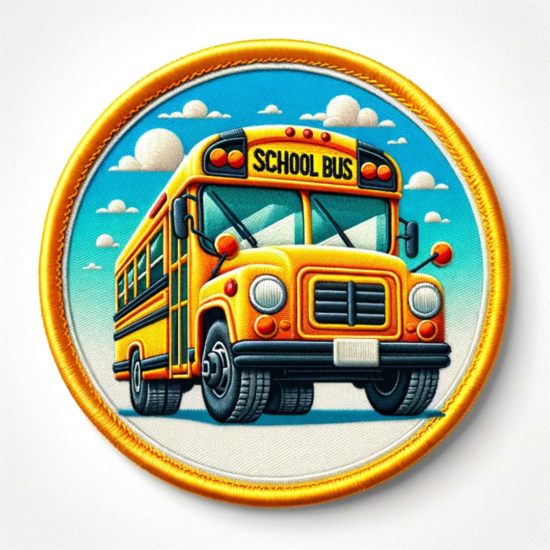 Yellow School Bus Patch Iron-on/sew-on DIY Applique Clothing Vest ...