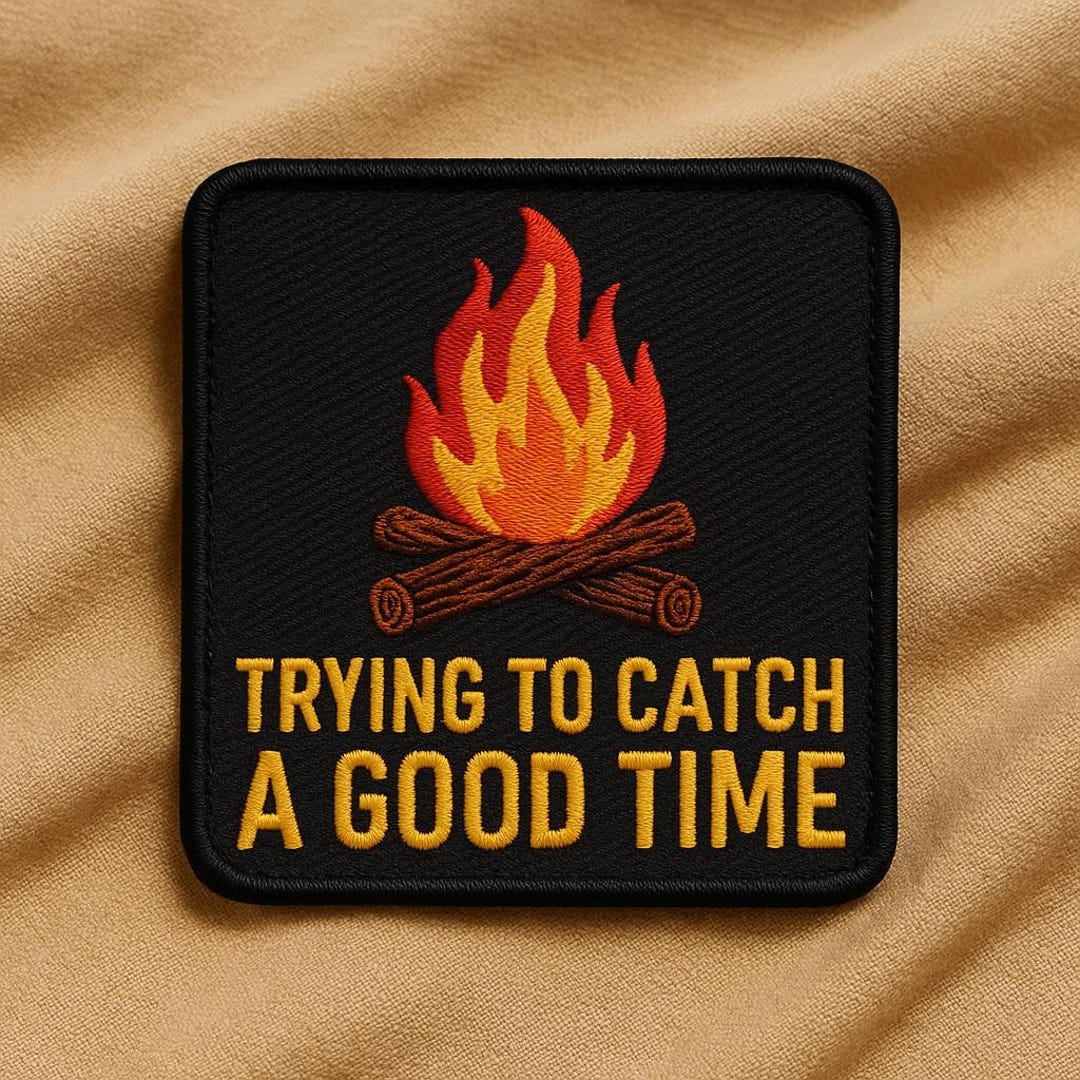 Iron-on Camp Fire Adventure Patch/outdoor Badge/sew-on Applique for ...