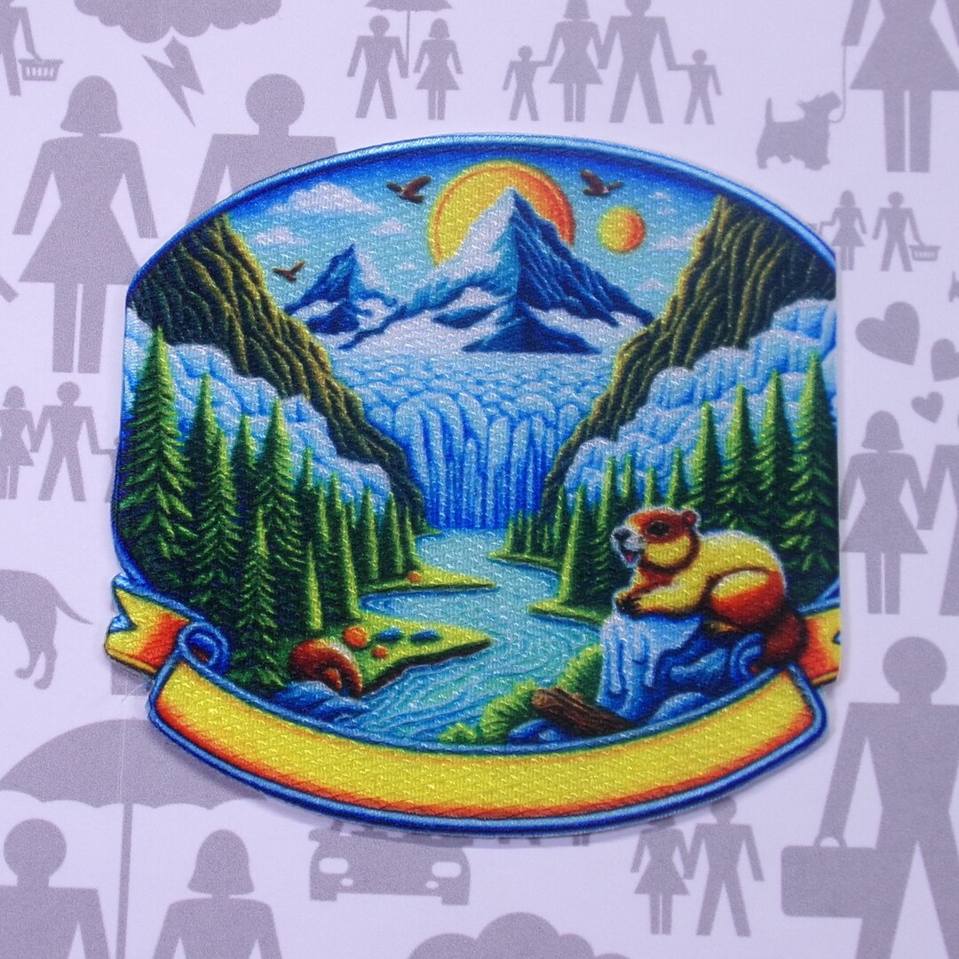 Beaver Patch Iron-on/sew-on DIY Applique Clothing Vest Jacket Cap ...