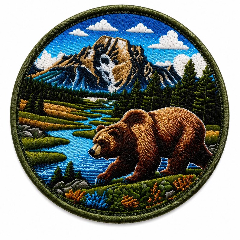 Brown Bear Patch/iron-on Patch/mountain Patch/park Patch/sew-on ...