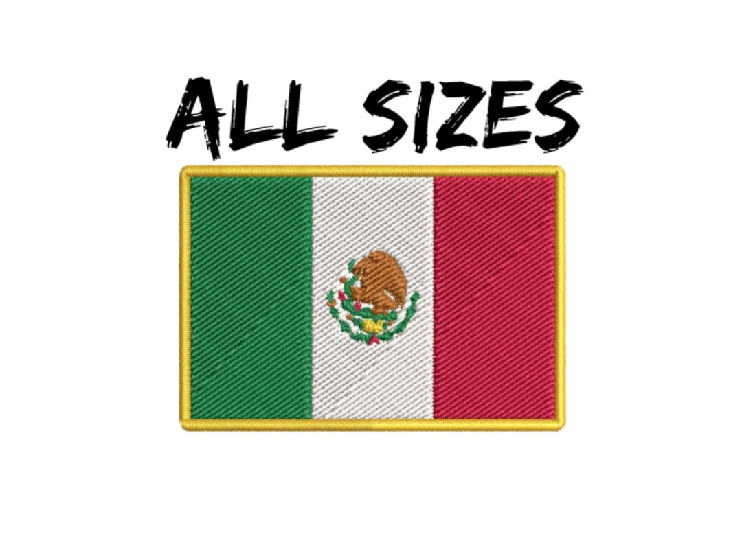 Mexican Flag Patch Embroidered Iron-on/sew-on Applique Shoulder Uniform ...