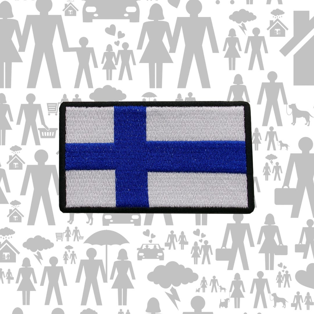 Finland Flag Patch Embroidered Iron-on/sew-on Applique Shoulder Uniform ...