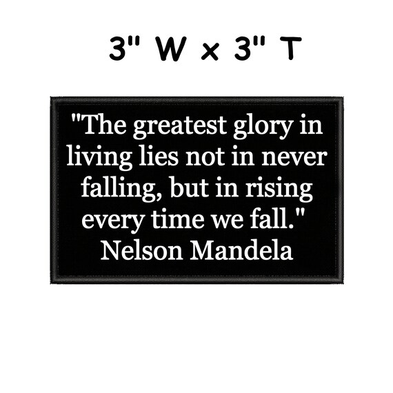 Nelson Mandela Inspirational Quotes Embroidered Patch Iron-on - Etsy