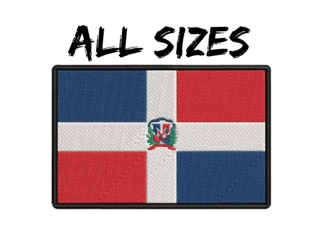 Dominican Republic Flag Patch Embroidered Iron-on/sew-on Applique Shoulder Uniform Vest Jacket ...