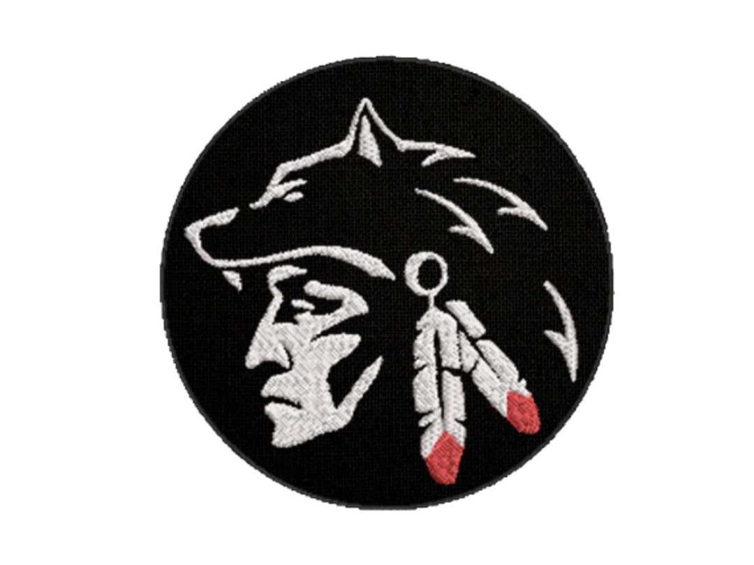 Comanche Dog Warrior Native American Indian Embroidered Patch Iron-on ...
