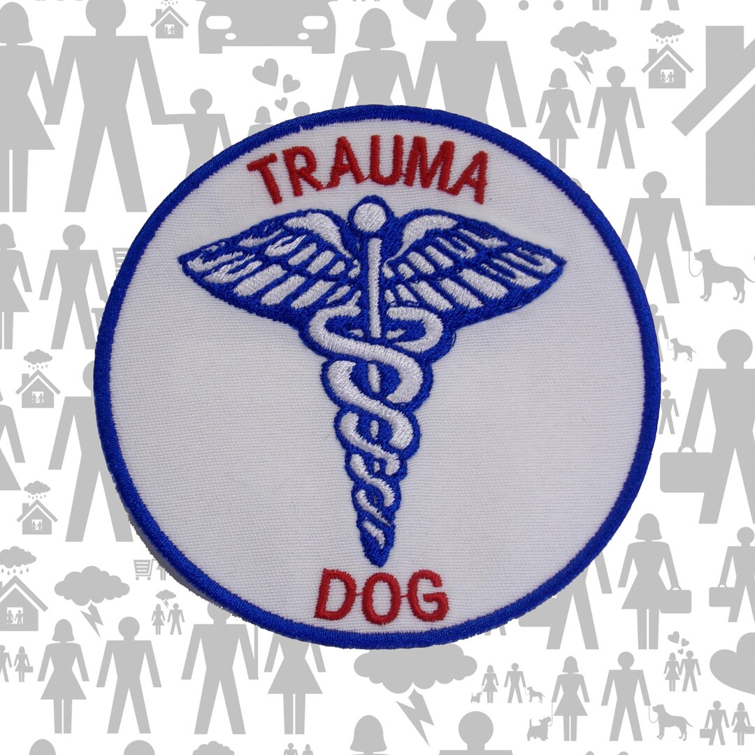 Trauma Dog Patch Iron-on Sew-on Medical Symbol Applique for Service ...