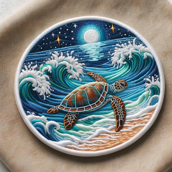 Sea Turtle Sew on Patches - Etsy