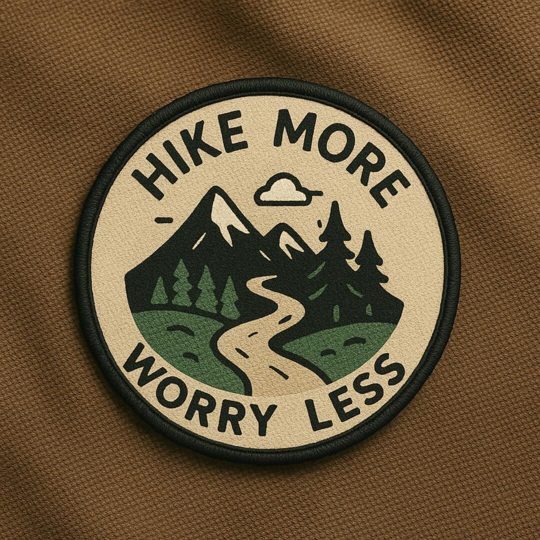 Hike More Worry Less Patch/camping Patch/iron-on Patch/diy Sew-on ...