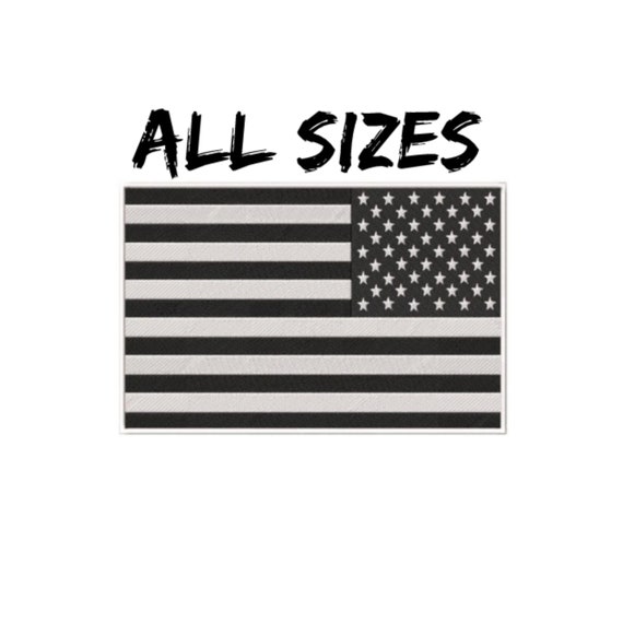Us Flag Black And White Backwards