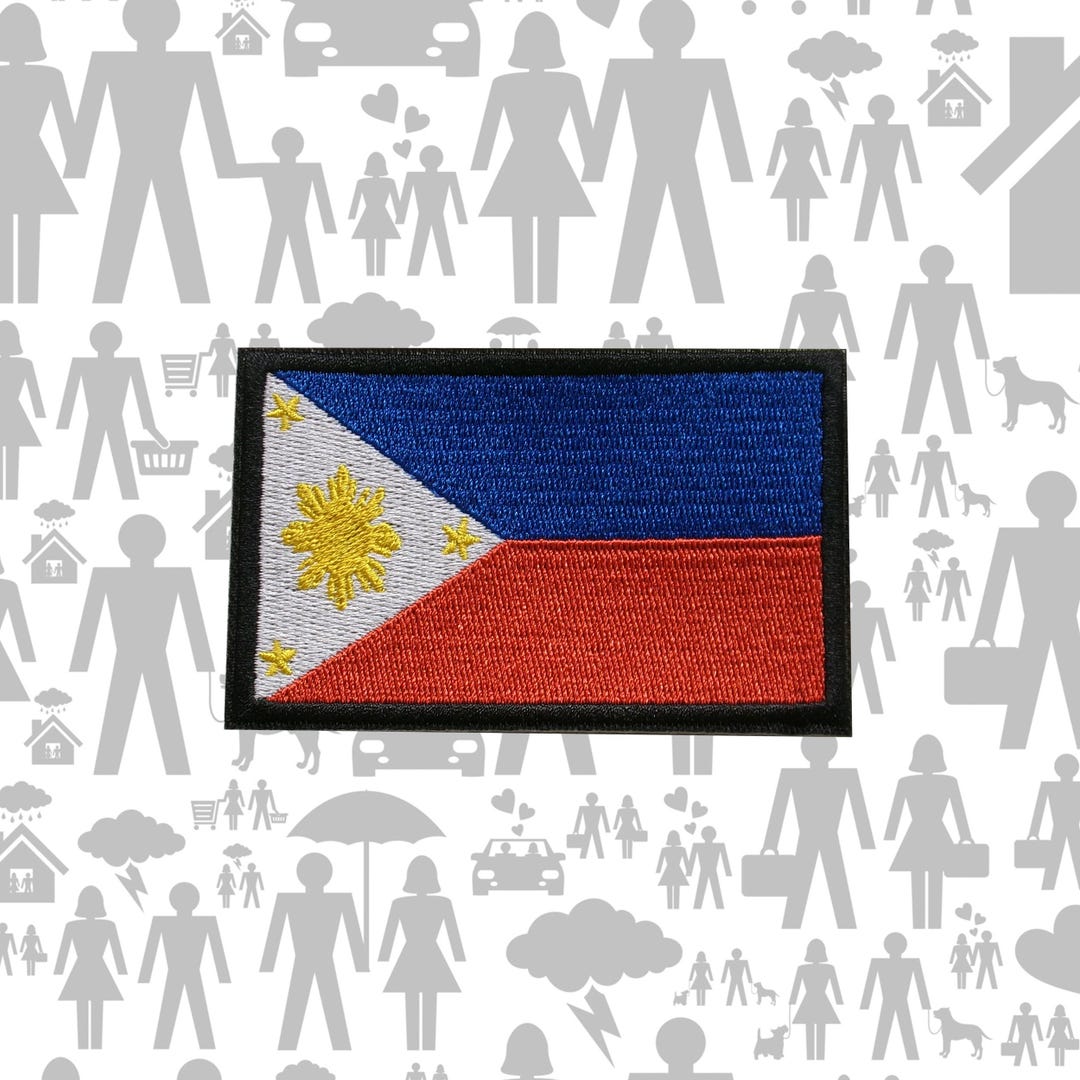 Republic of the Philippines Flag Patch Embroidered DIY Iron-on/sew-on ...