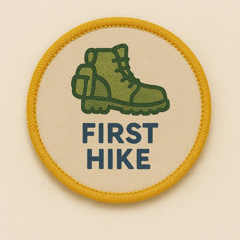 First Hike Patch/merit Badge/scout Style Iron-on Applique for Jacket ...