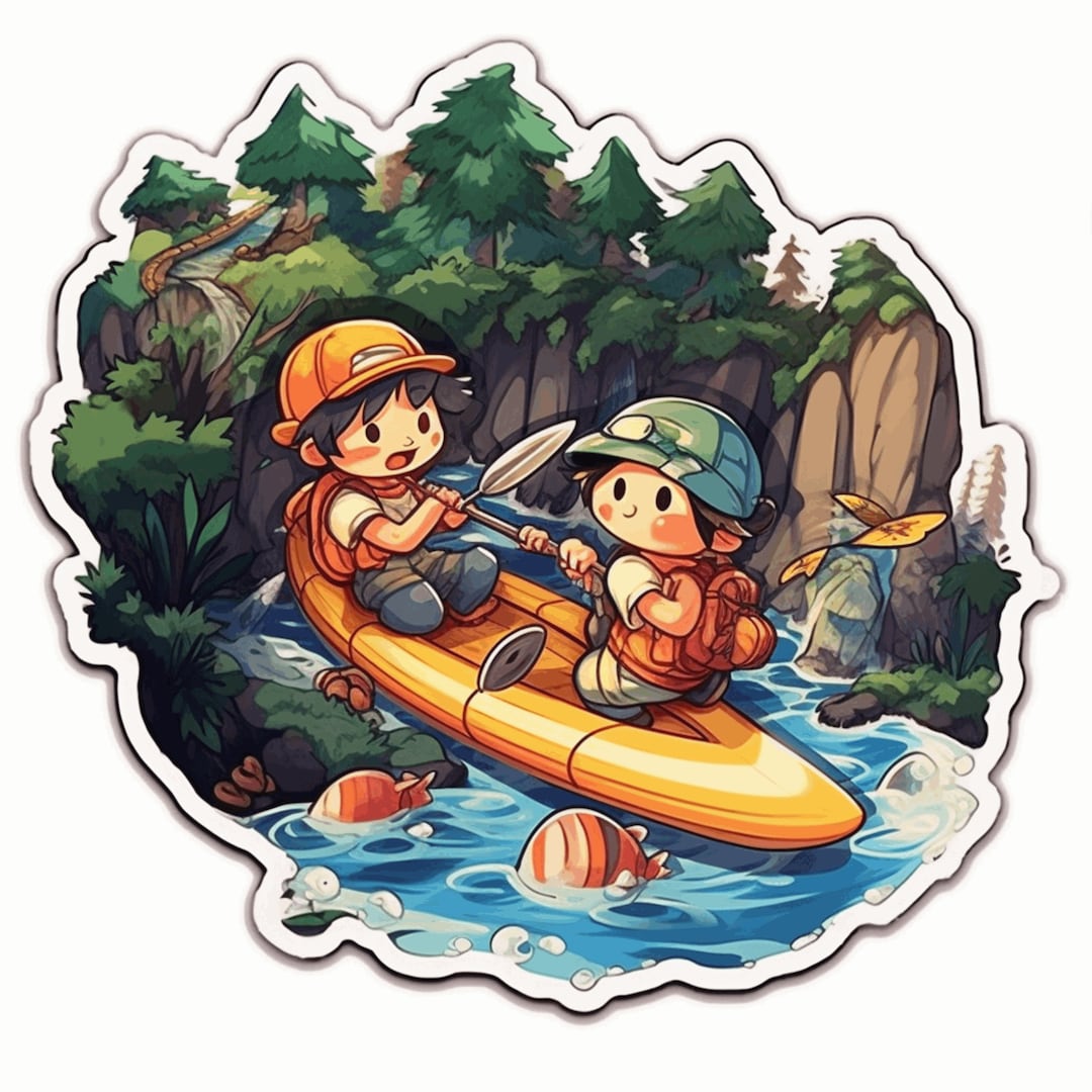 Canoe Fun Sticker Decal, River Decal, Mountain Sticker for Truck Car ...