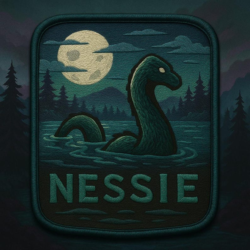 Iron-on Nessie Patch/paranormal Badge/sew-on Applique for Backpacks ...