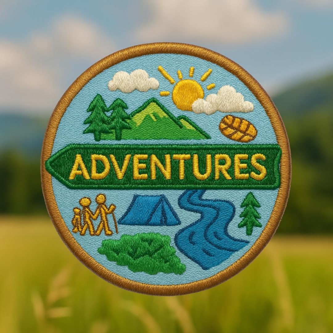 Outdoor Adventures Patch/merit Badge/scout Style Iron-on Applique for ...