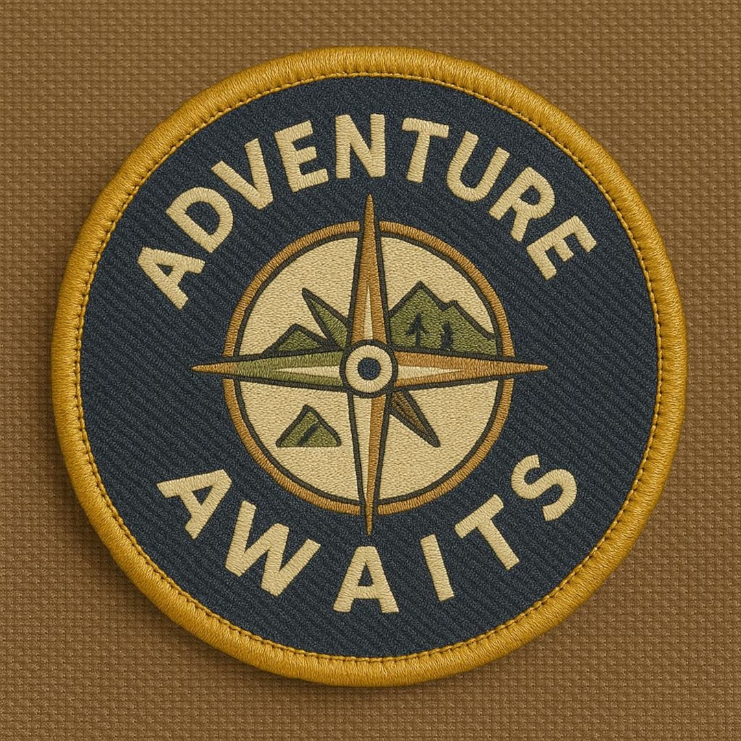 Iron-on Adventure Awaits Patch/direction Patch/applique for Jacket ...