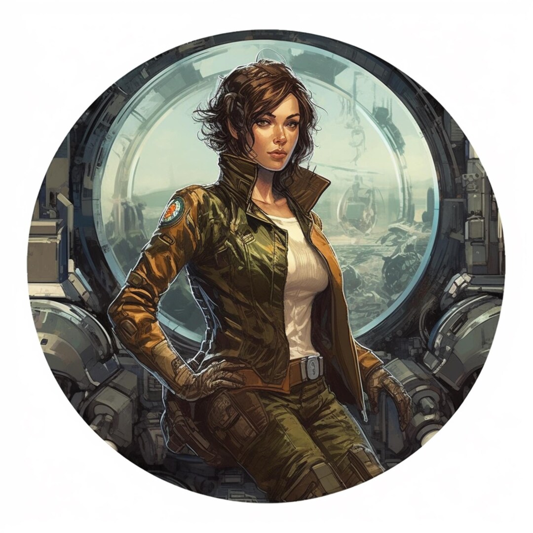 Cosplay Girl Sticker Decal, Futuristic Decal, Fantasy Sticker for Truck ...