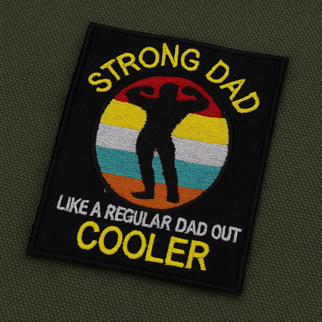 Strong Dad Patch/iron-on Patch/fitness Patch/sew-on Applique for ...