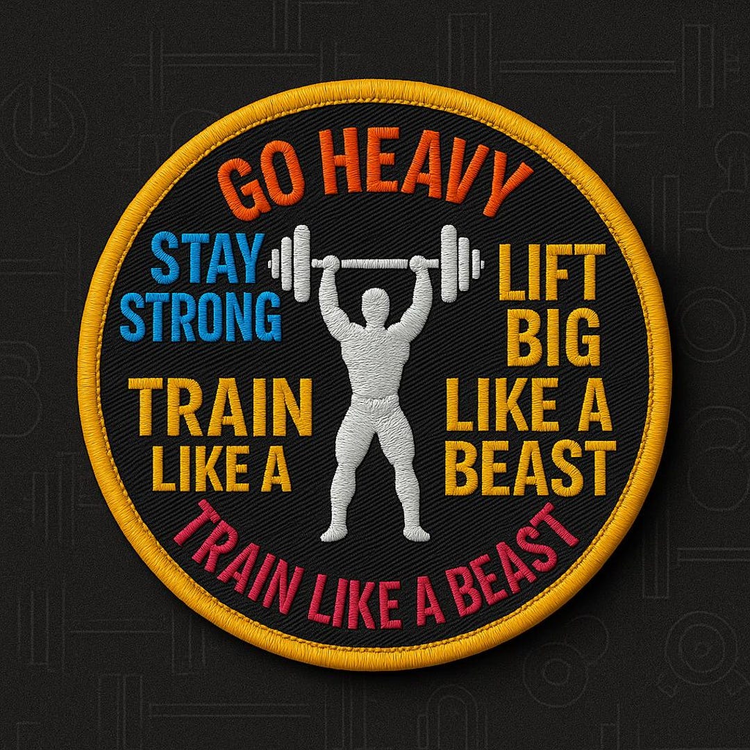 Fitness Motivation Patch No Pain No Gain Gym Iron-on or Sew-on Workout ...