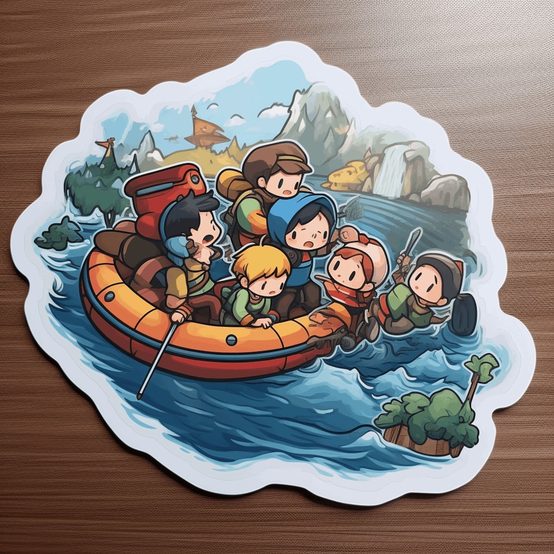 Water Rafting Sticker Decal Nature Decal River Sticker for - Etsy