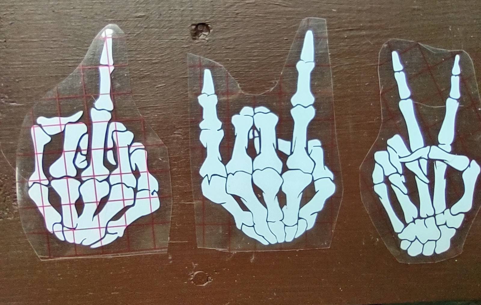 Skeleton Hand | Decal | Sticker | Rock on | Middle Finger | Car ...