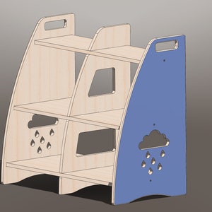Montessori Shelf Toyshelf Toddler Furniture DXF DIY Digital Plan CNC - Etsy