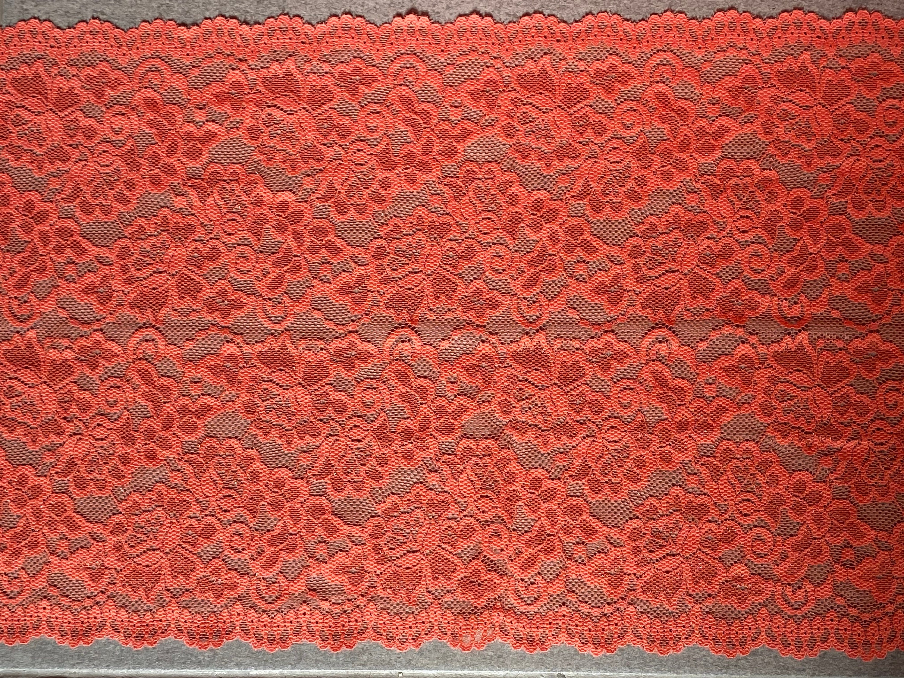 Beautiful Bright Coral Pink Wide Stretch Lace Trim 11/28cms - Etsy
