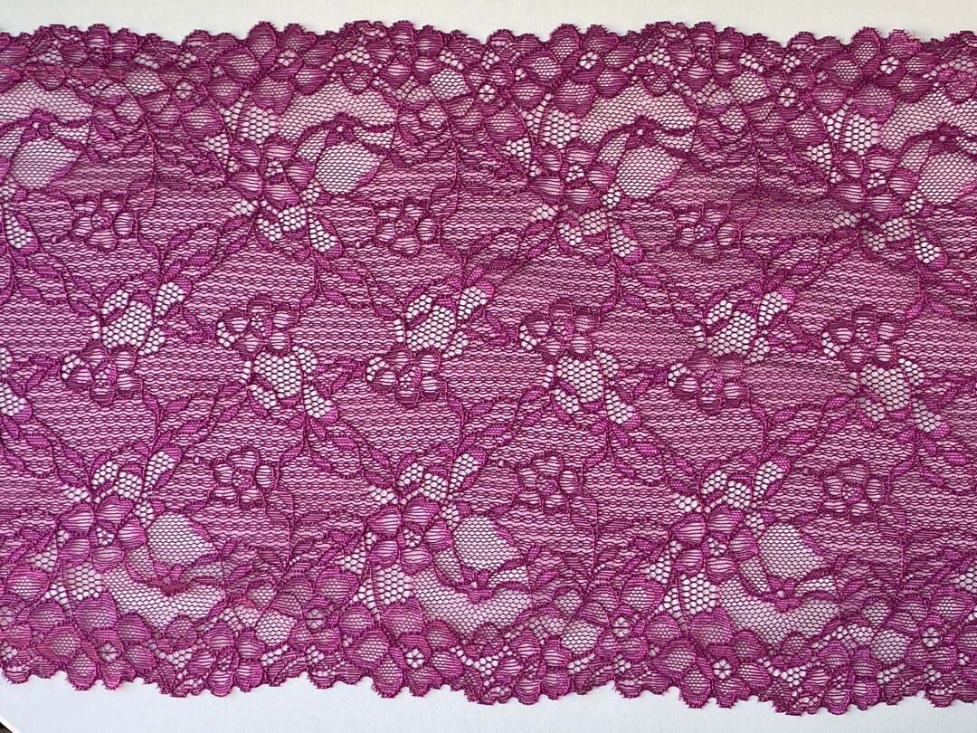 Deep Magenta Pink Wide Stretch Lace 9.5"/23.5cms Trim - 2 METRES - Etsy