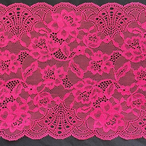 Pink Lace Fabric - Etsy UK