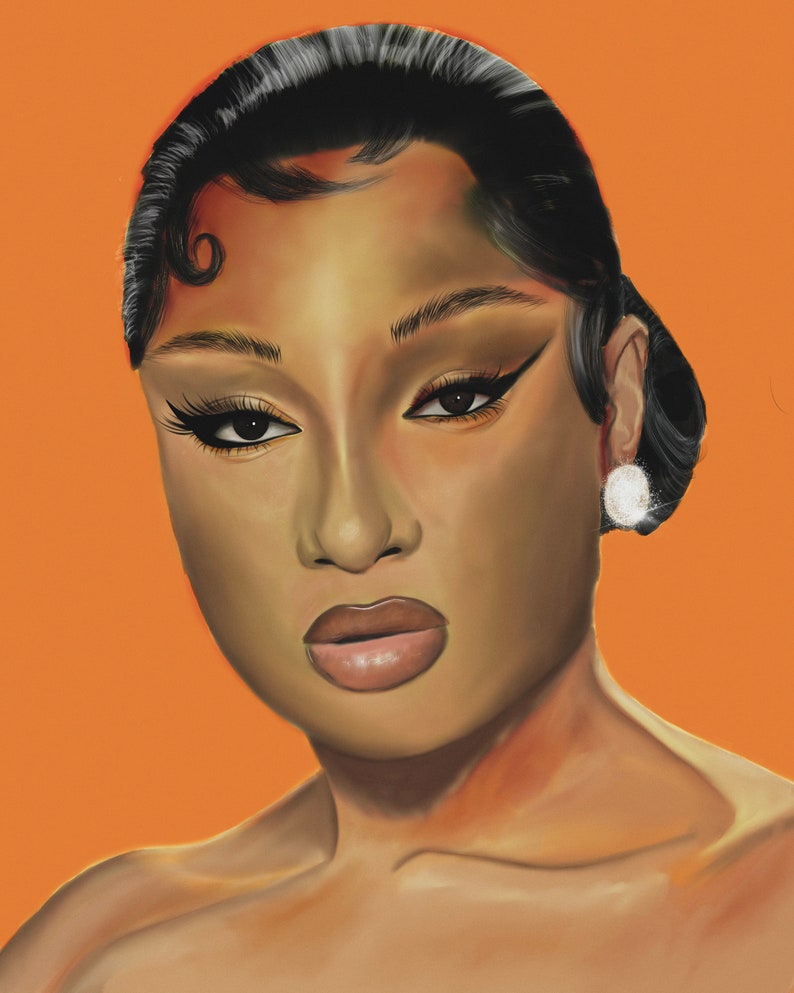 Vibrant Megan Thee Stallion Art Print Poster Perfect Gift for Music ...