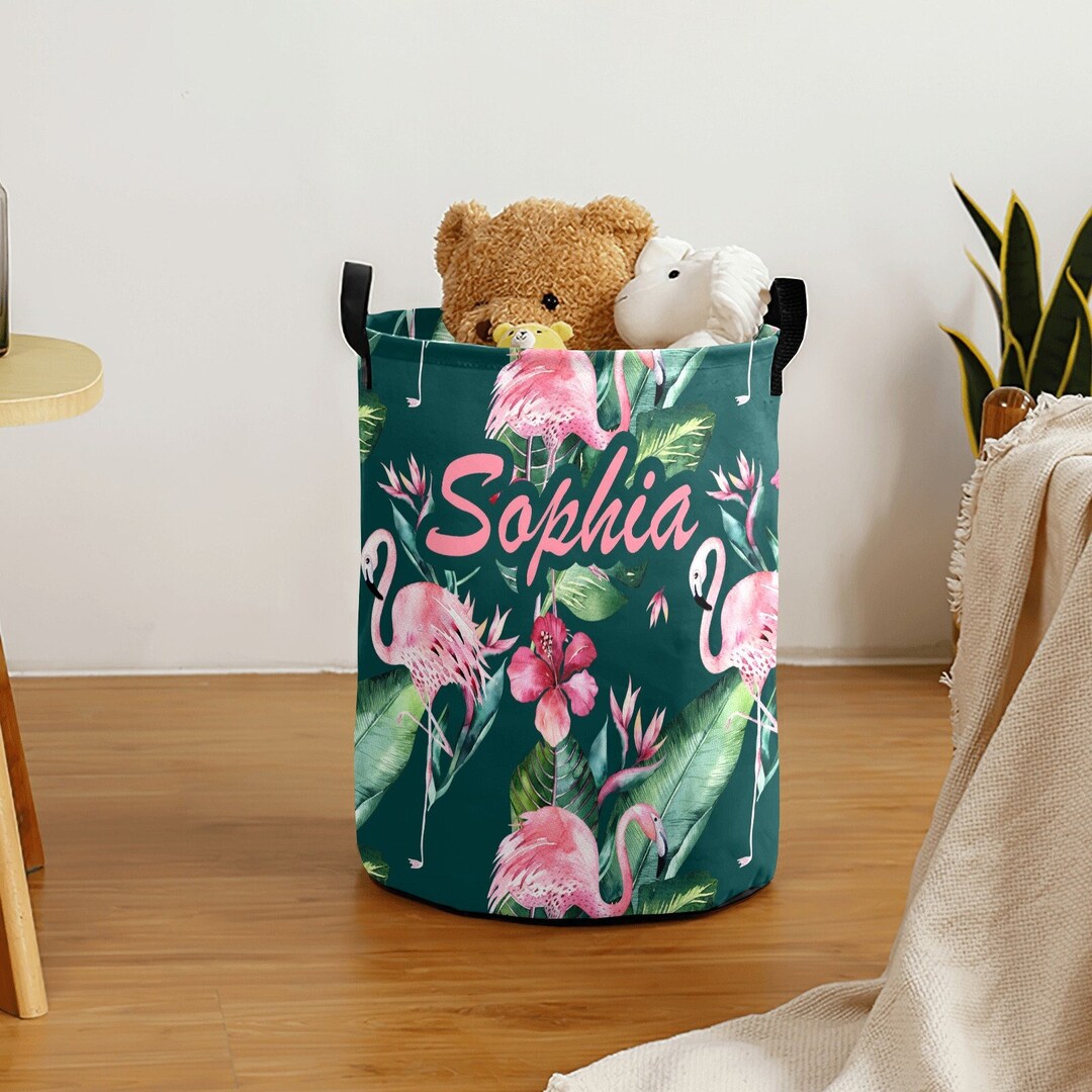 Custom Laundry Basket With Name Text Personalized Laundry Hamper ...