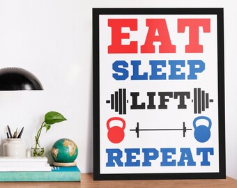 Eat Sleep Lift | Etsy