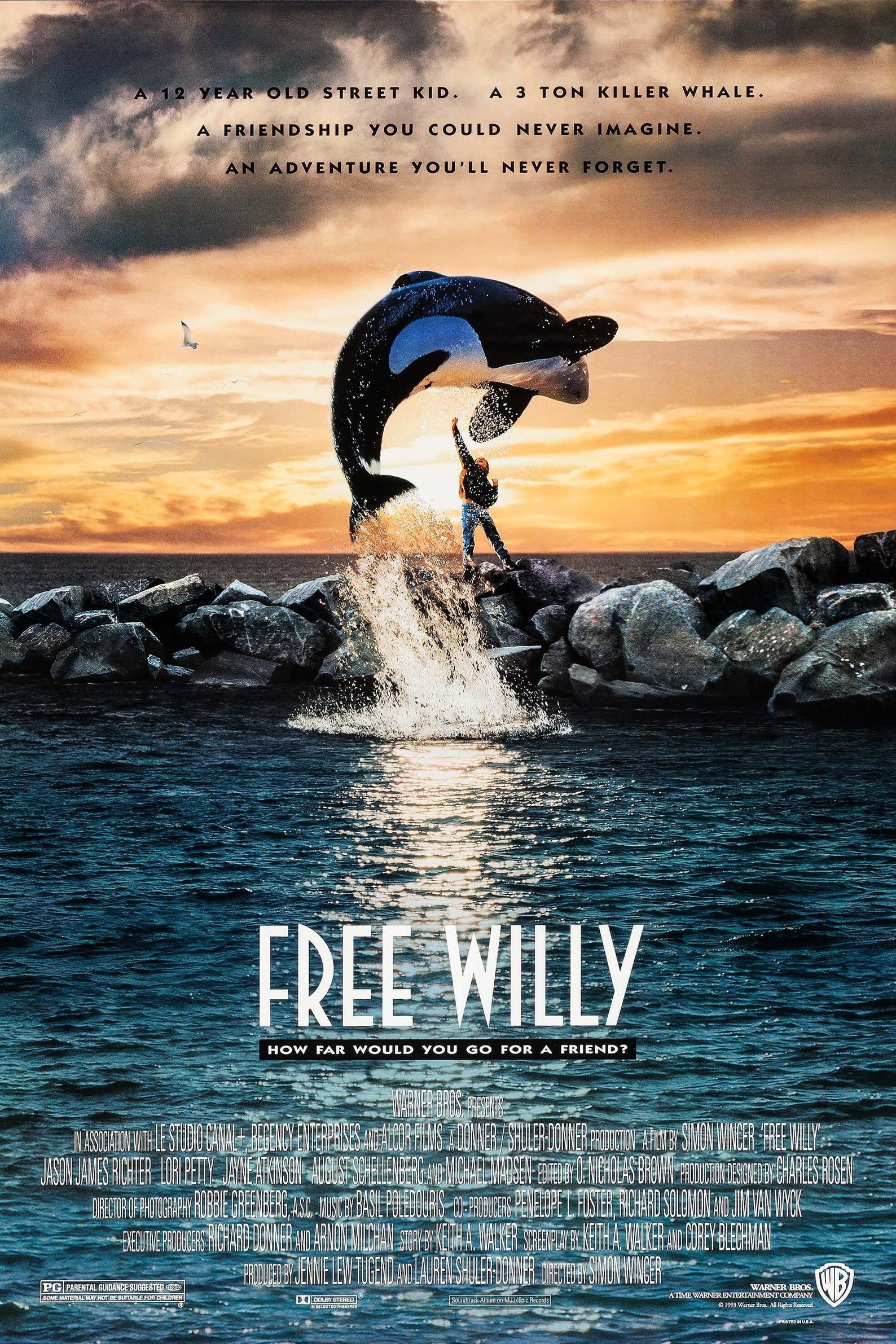 Free Willy Movie Poster 24x36 Inches - Etsy