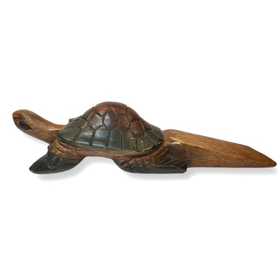 Sea Turtle Wood Door Stop Wedge. Hand Carved in Thailand. | Etsy Canada