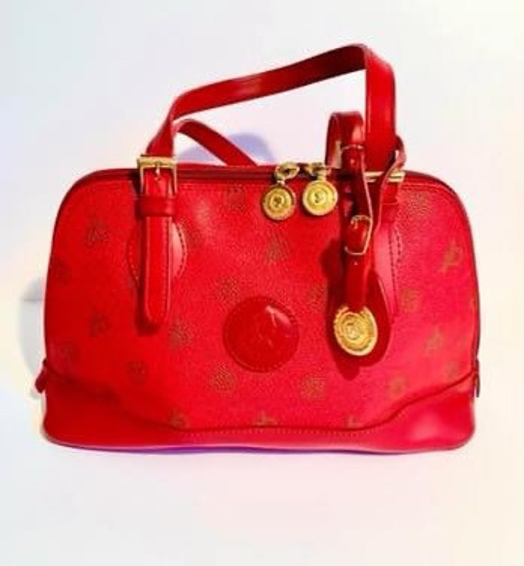 Vintage Roccobarocco Handbag Red Made In Italy Elegant Purse Etsy