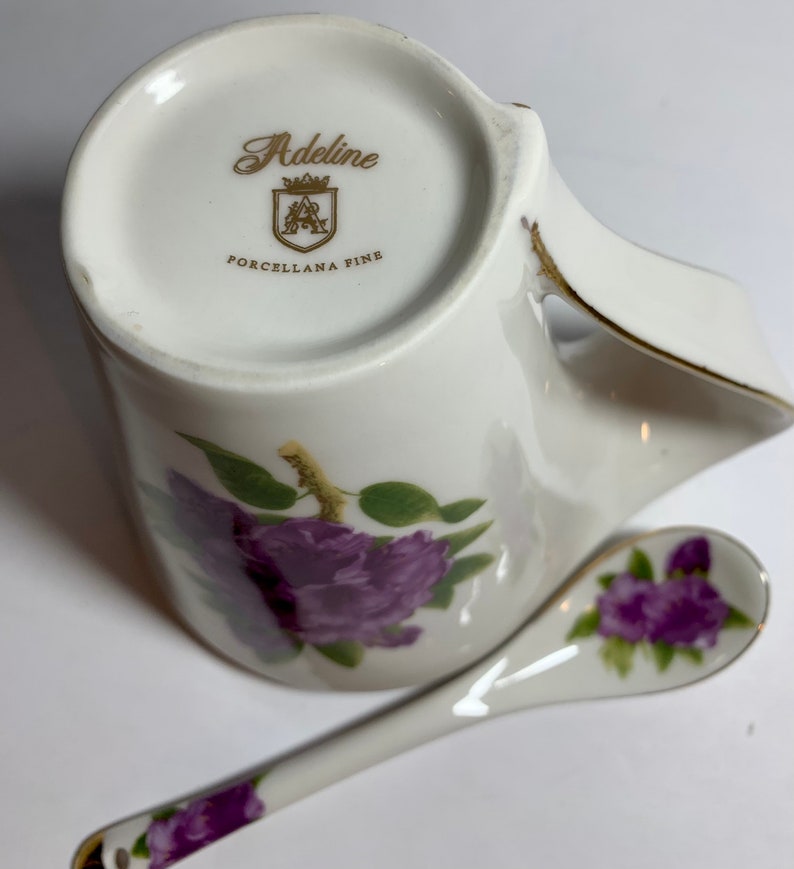 Vintage Adeline Fine Porcelain Giftable Tea Cup and Spoon - Etsy
