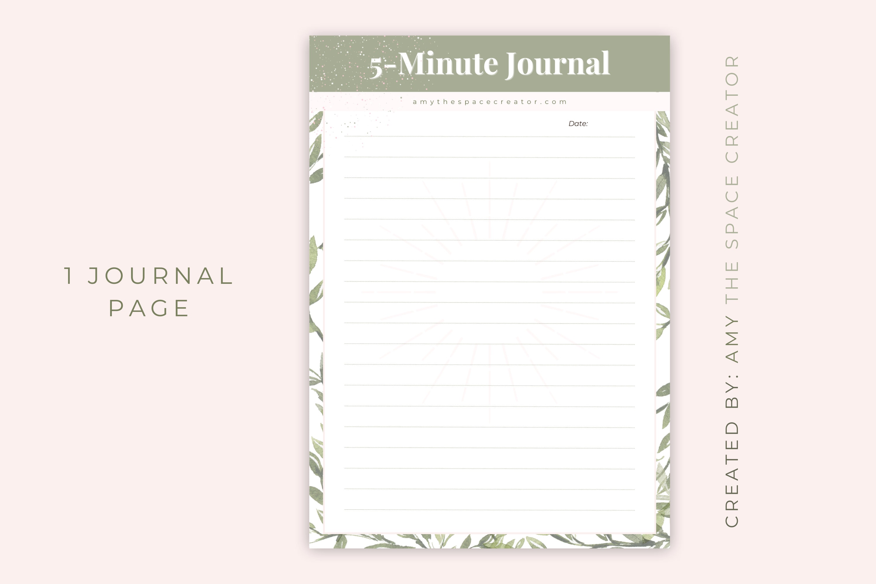 5-minute Journal, Printable Journal, Journal, Instant Download ...