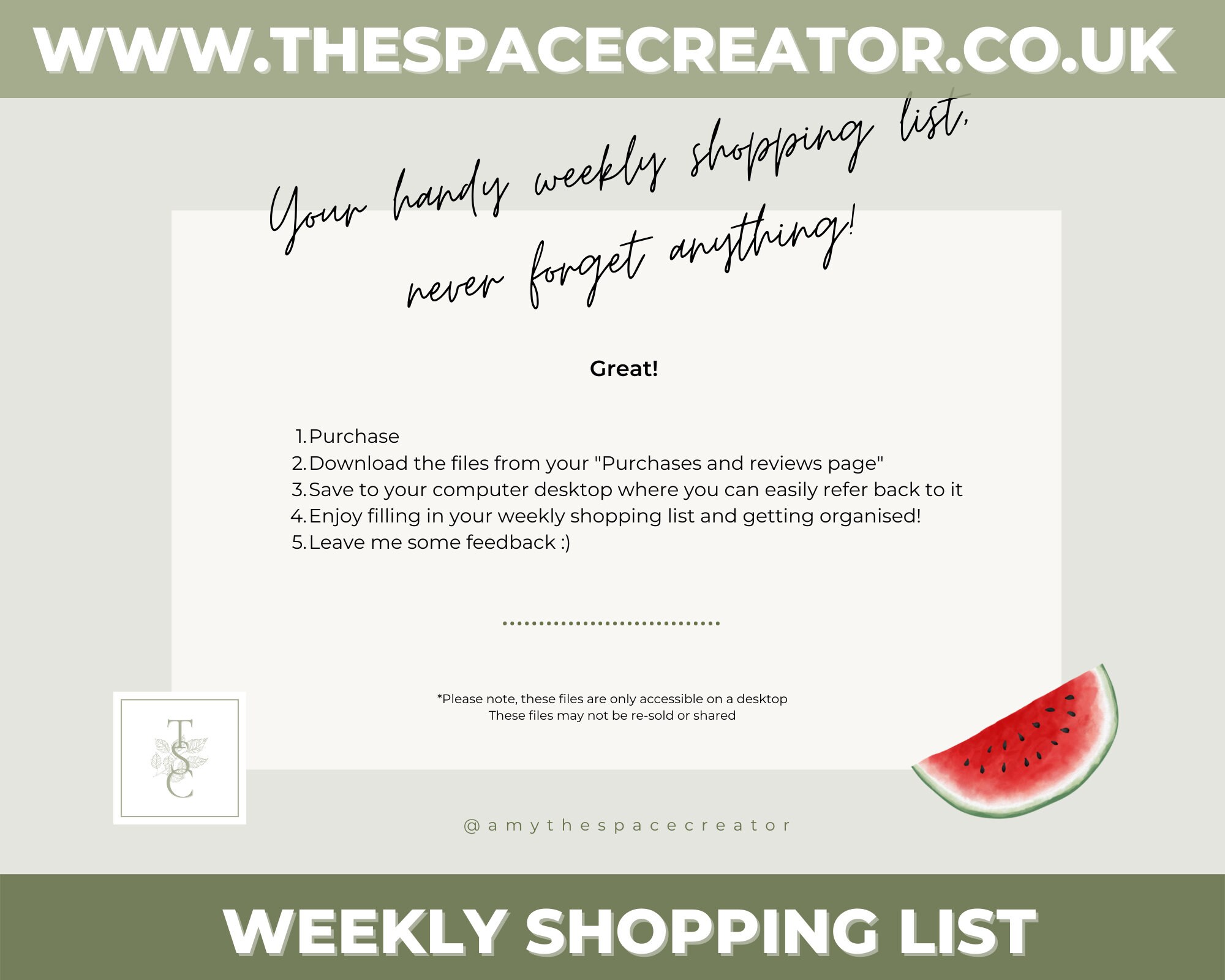 Printable Weekly Food Shopping List Grocery List Food - Etsy