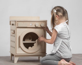 Wooden Play Kitchen - Etsy