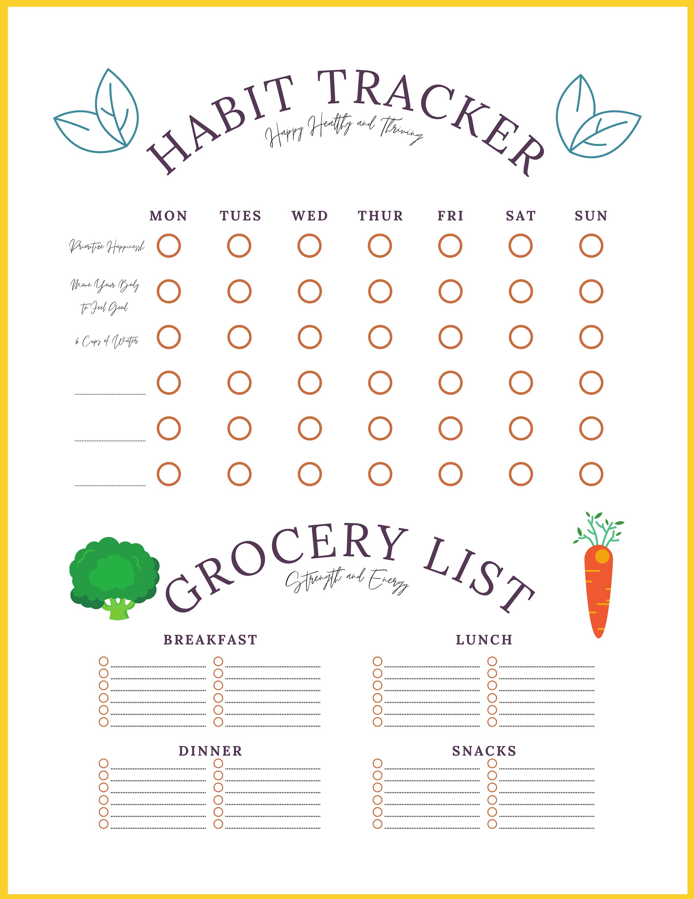 Instant Download Planner Template, Customizable Planner Template, DIY ...