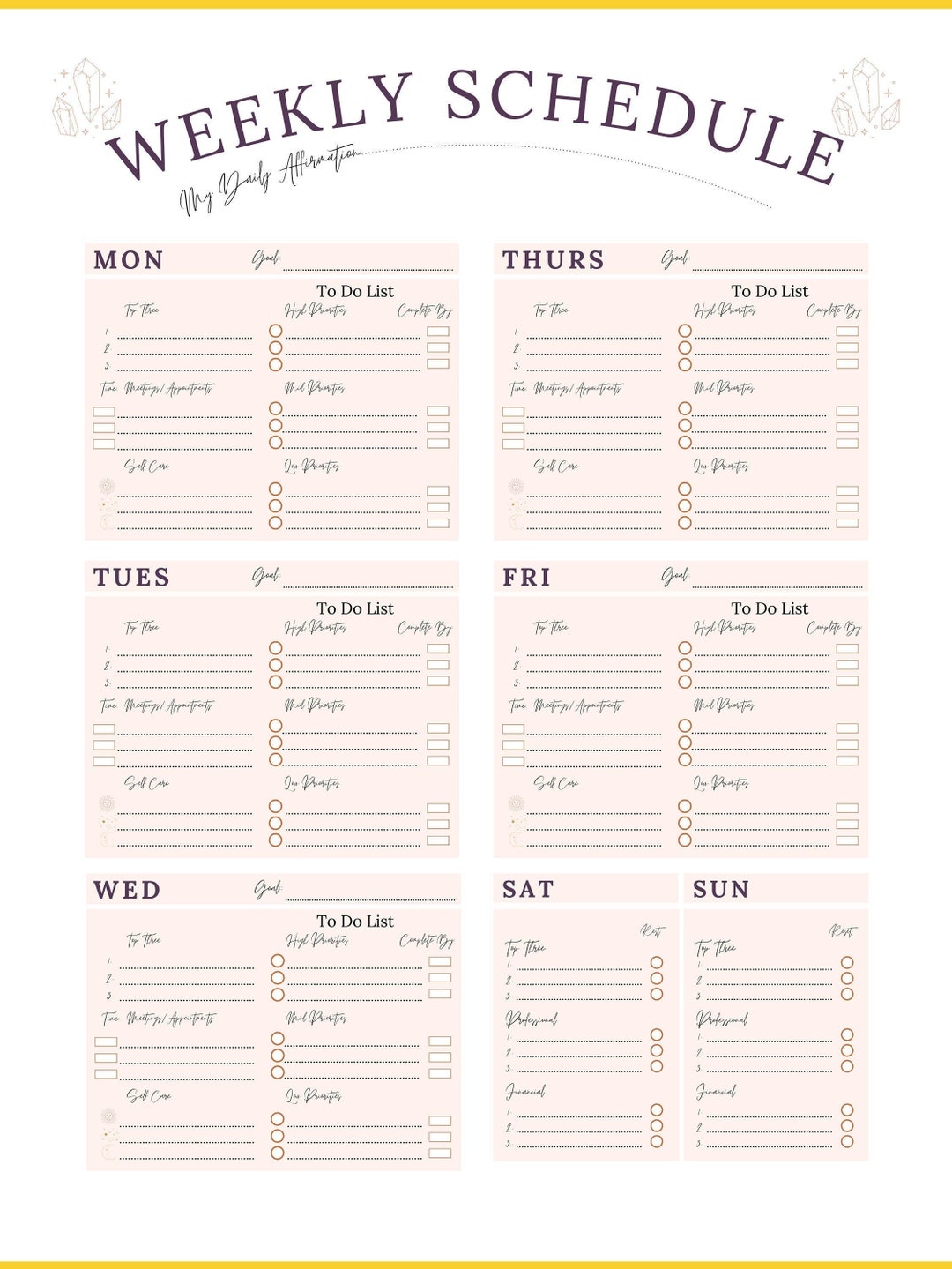 Instant Download Planner Template, Customizable Planner Template, DIY ...