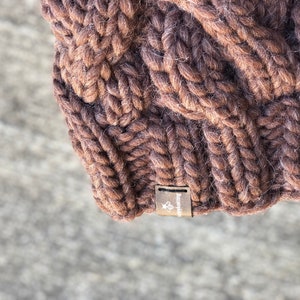 Chunky Cable Knit Toque, Adult Outdoor Clothing, Hand Knit Beanie, 100% ...