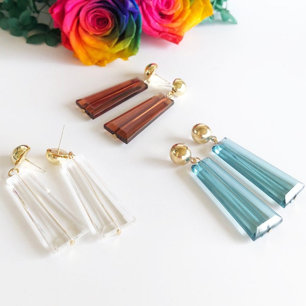 Acrylic Earrings - Etsy