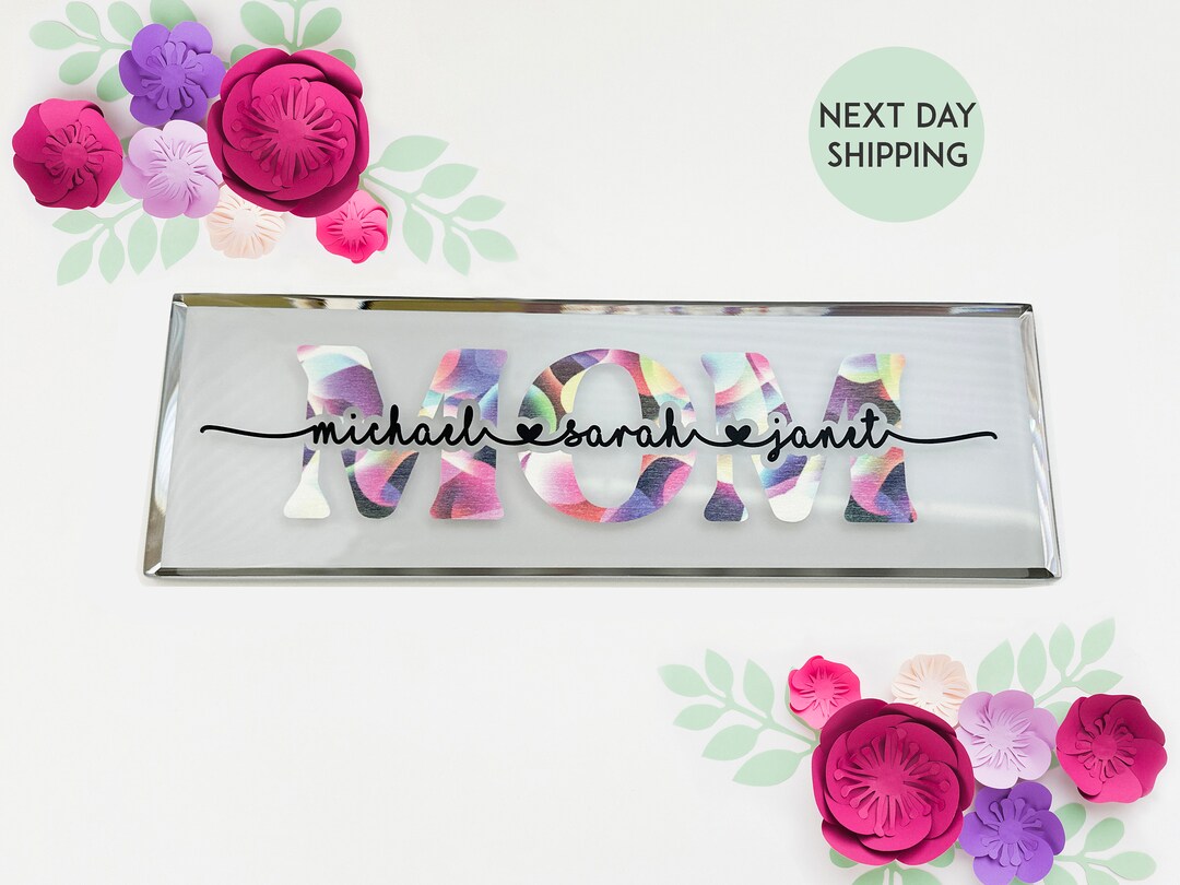 Personalized Mom Tile - Personalized Mom Glass Tile With Name - Mothers ...