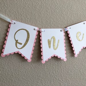 Blush 1st Birthday High Chair Banner - ONE High Chair Banner - First ...