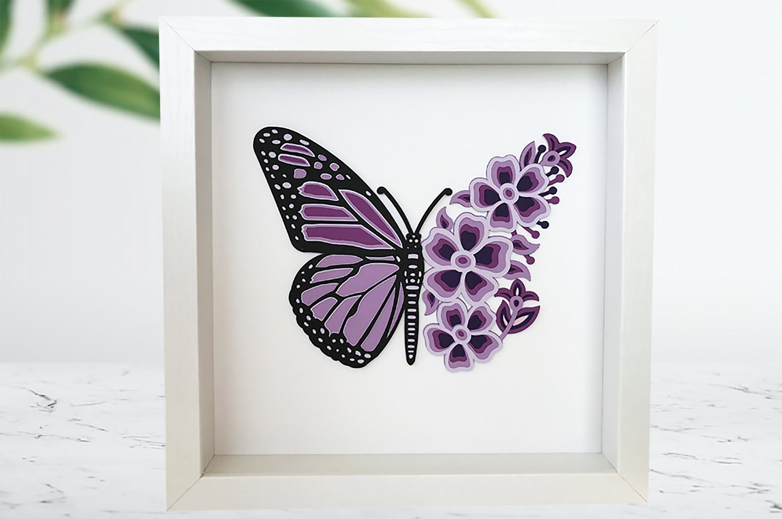Ombre Butterfly Shadow Box Butterfly Flower Shadow Box - Etsy