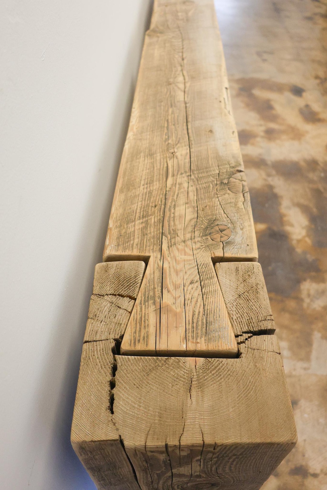 Beam Console Table - Rustic - Weathered - Reclaimed - Modern – Dovetail ...