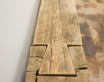 Beam Console Table - Rustic - Weathered - Reclaimed - Modern – Dovetail ...