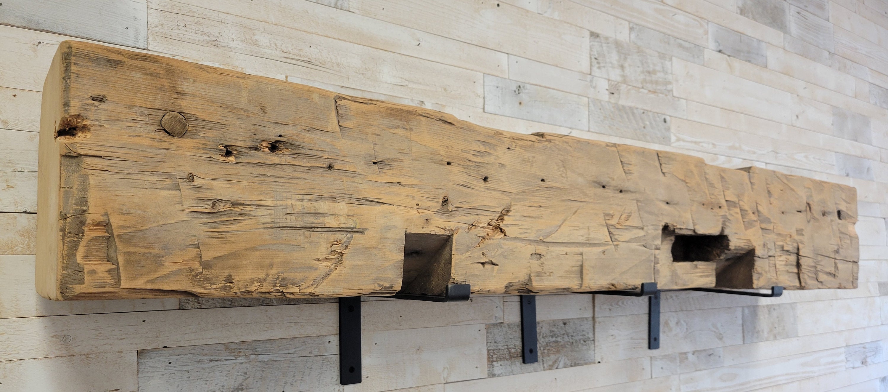 Reclaimed Barn Beam Mantel 69.50x9.75x9.75 - Etsy