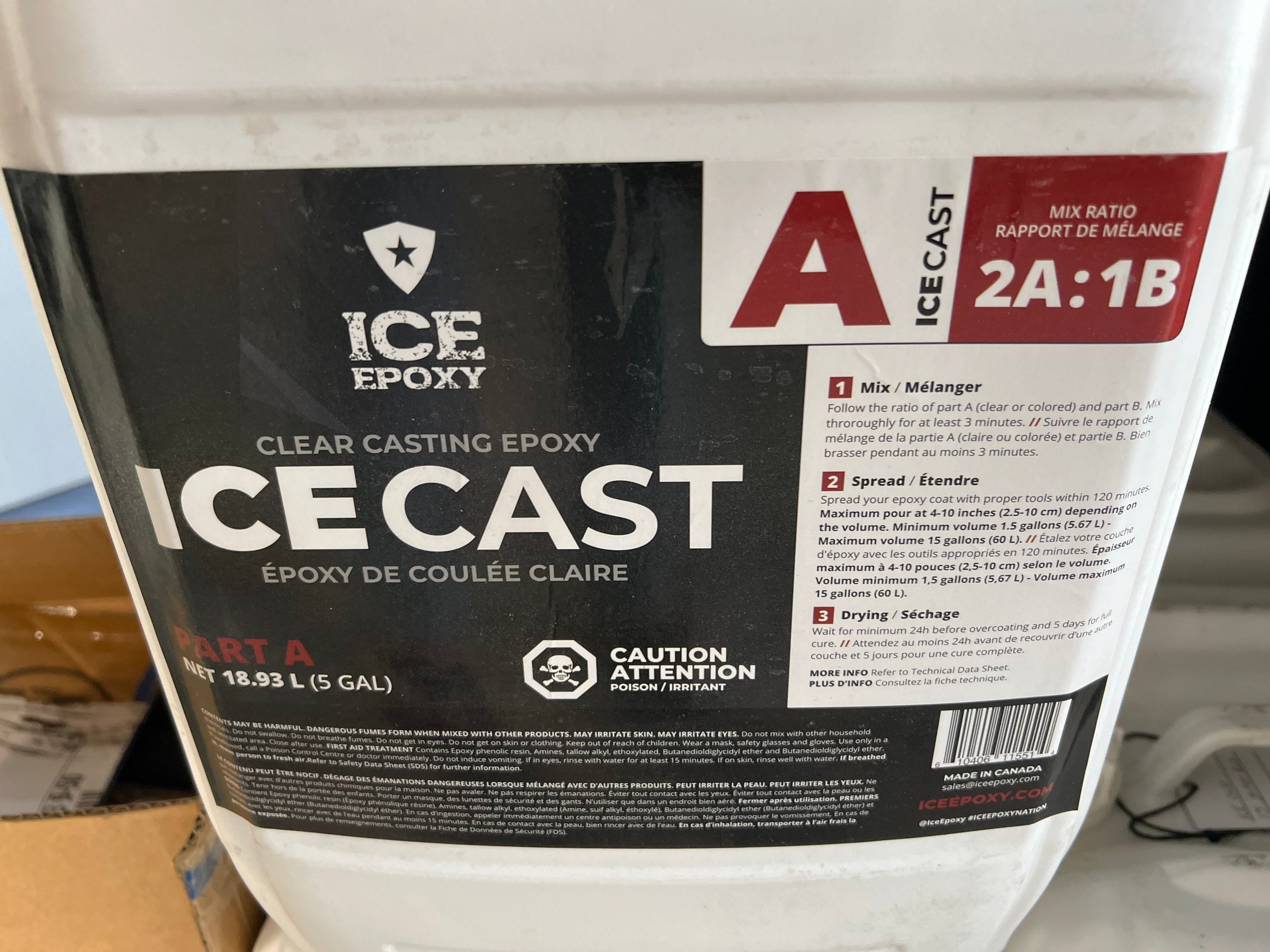 15 Gallon Deep Pour Ice Epoxy Kit FREE Shipping - Etsy