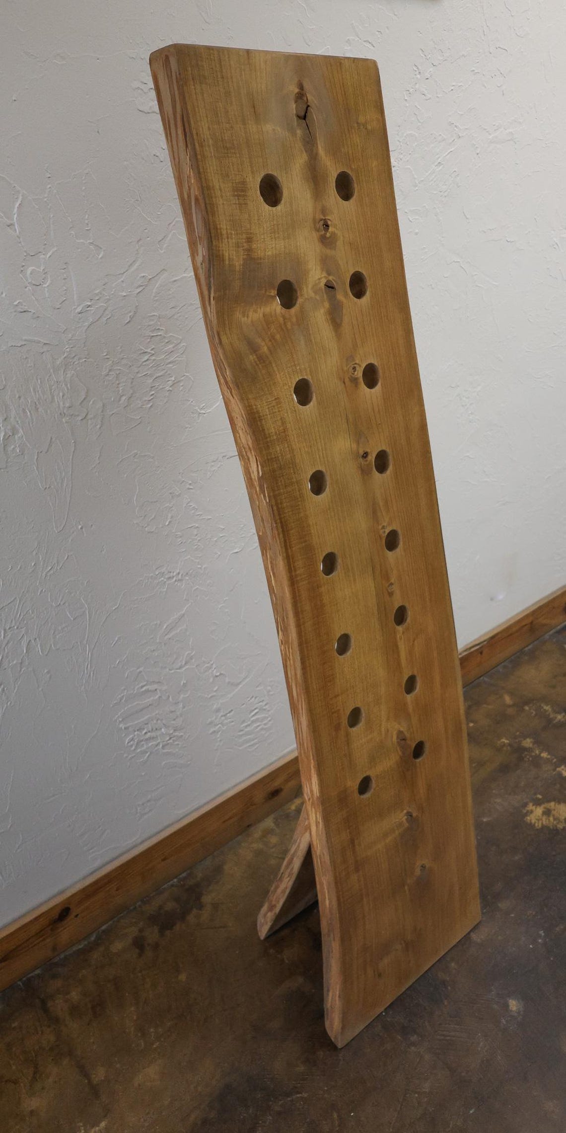 Live Edge Wine Rack, Floor Standing, Basswood, Christmas Gift, House ...